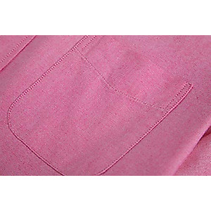 MUSE FATH Men's Button Down Dress Shirt-Casual Short Sleeve Shirt-Party Dress Shirt with Chest Pocket-Light Green-S