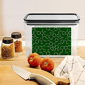 Chemistry Science Storage Box Plastic Food Organizer Container Canisters with Lid for Kitchen