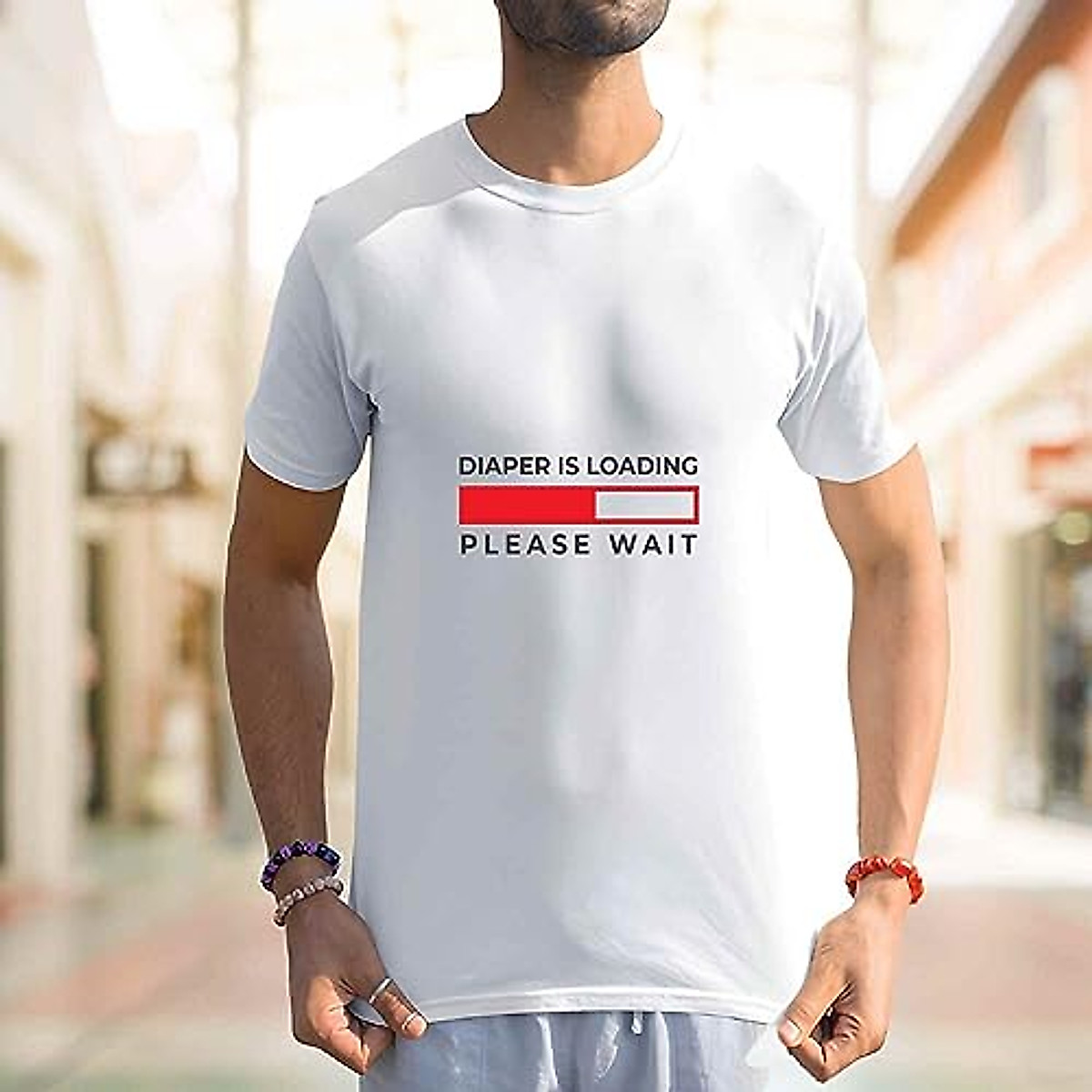 Funny Diaper Loading Quote Funny - Gift For Parents And Baby Shower Celebrations - Men And Women - Novelty, Light-weight, Soft, Custom Fit T-shirts - Black. White Gray Multicolor T Shirt