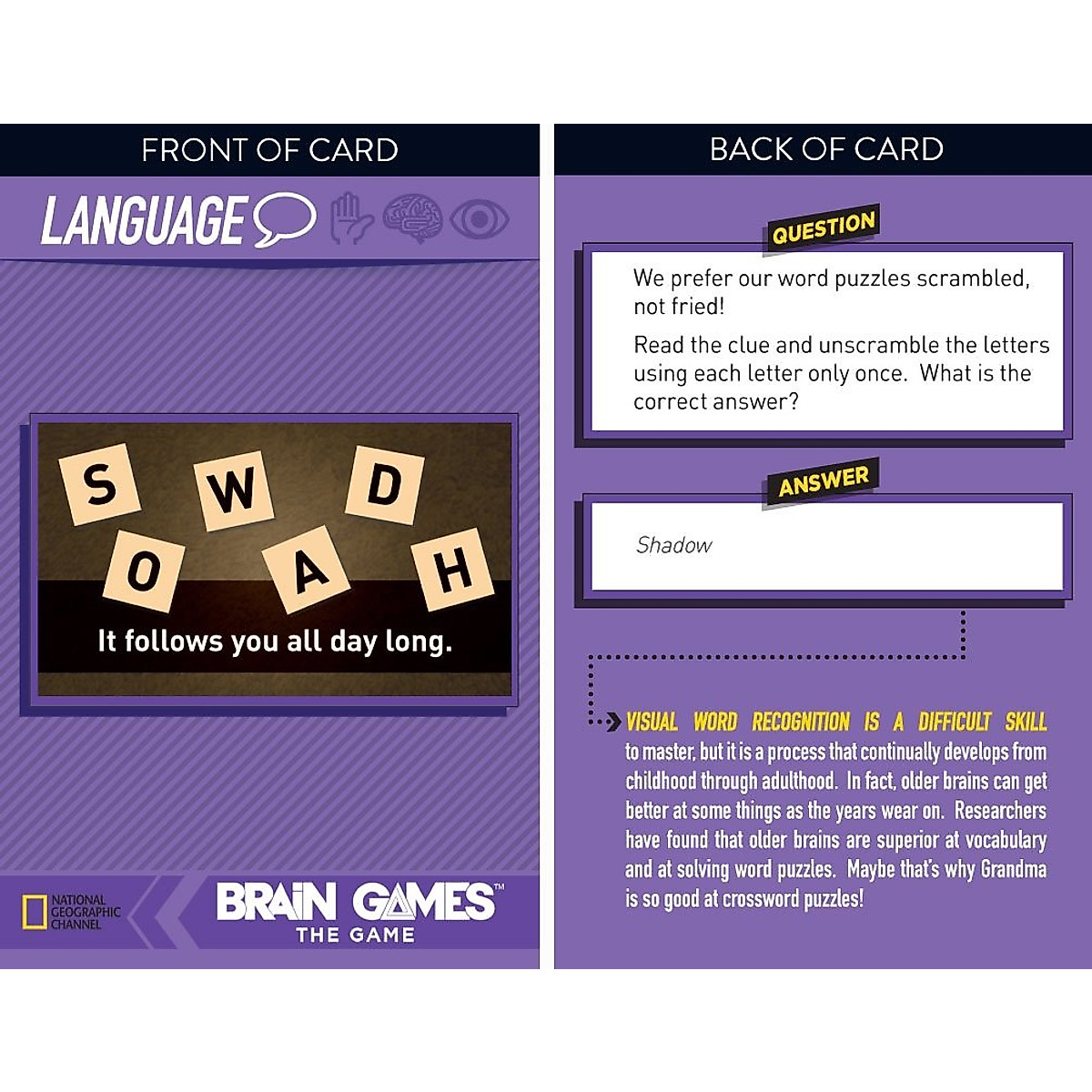 Brain Games - The Game - Based on the Emmy Nominated National Geographic Channel TV Series
