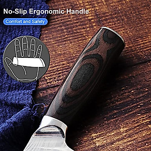 Theexecva Meat Cleaver, 7" Chinese Chef’s Knife Vegetable Cleaver German High Carbon Stainless Steel Kitchen Knife With Ergonomic Handle for Cooking (Meat knife)