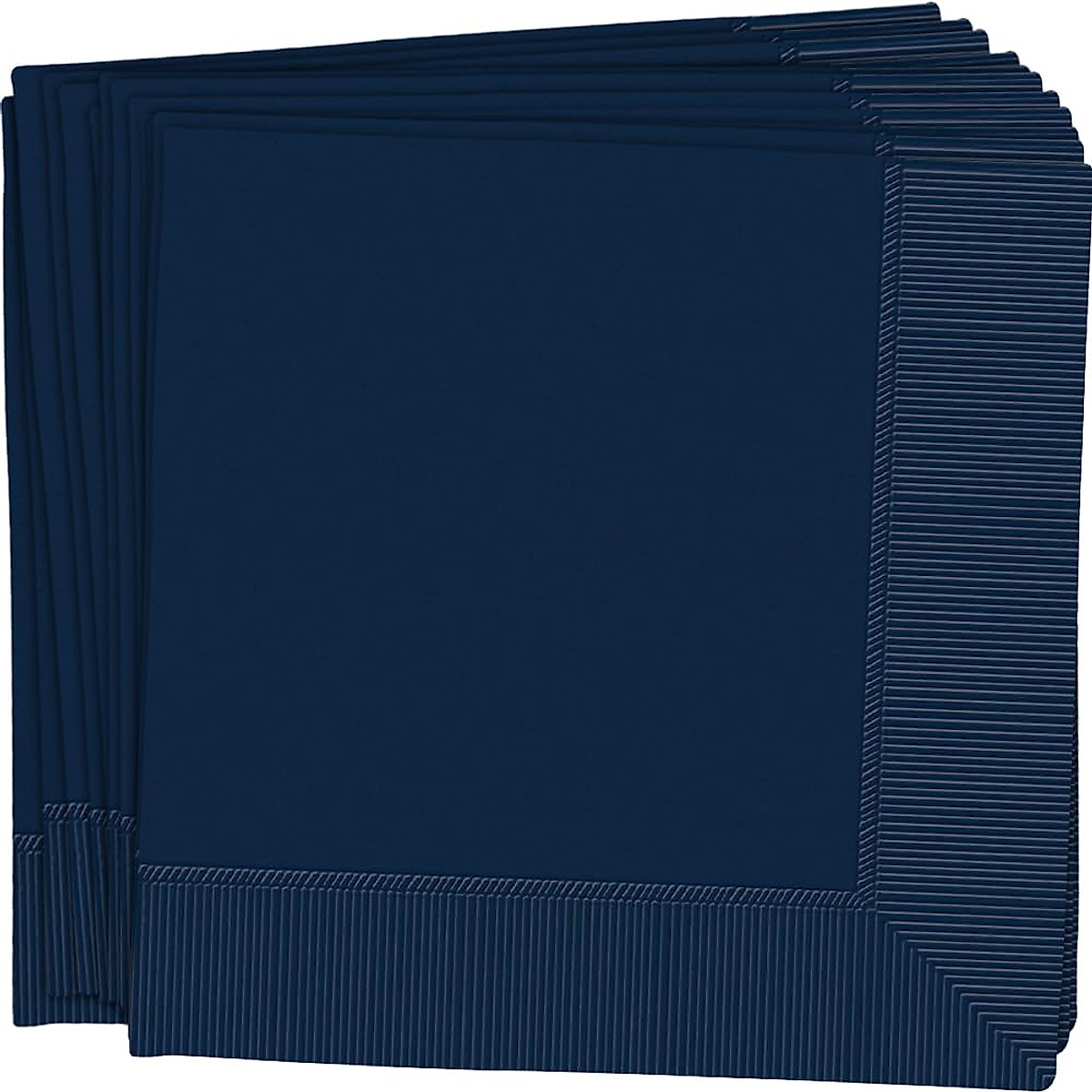 Navy Blue 2-Ply Lunch Paper Napkins - 6.5" x 6.5" (Pack of 40) - Luxurious & Absorbent, Perfect for Parties & Events