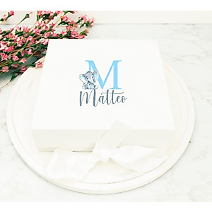 Personalized Baby Gift Boys, Baby Brush & Comb Set, Elephant Baby Gift, Baby Gifts for Newborn Boys.