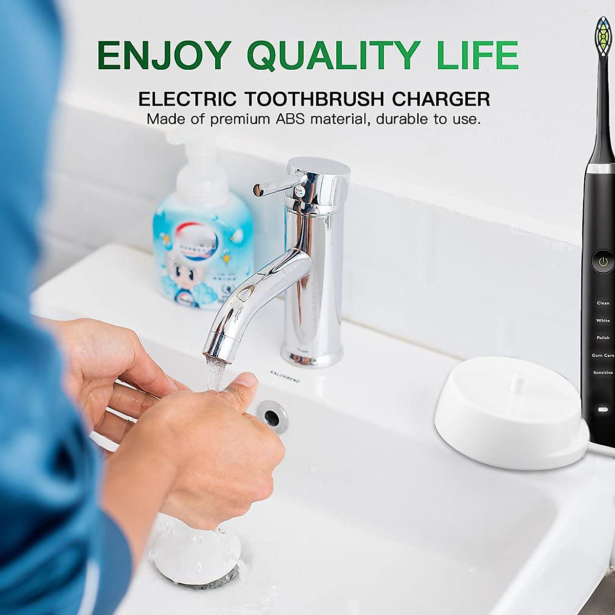 Toothbrush Charger Base, Electric Toothbrush Charger Inductive Model 3757 Suitable for Oral B Braun Toothbrush, Portable for Travel Replacement Braun Charging Base