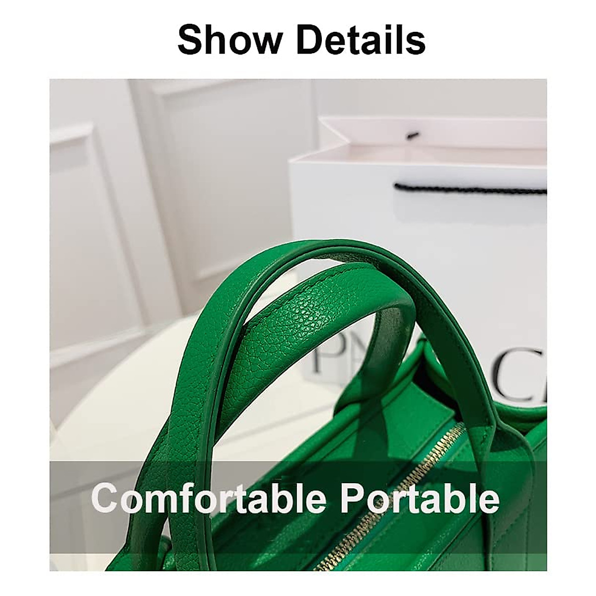 knzdvoy Women's The Tote Bag, Large Satchel Tote Bag for Autumn Winter Tote Bag Fashion Large Capacity Messenger Bag (10.6'' L X 9''H X 4.3'' T,Black)