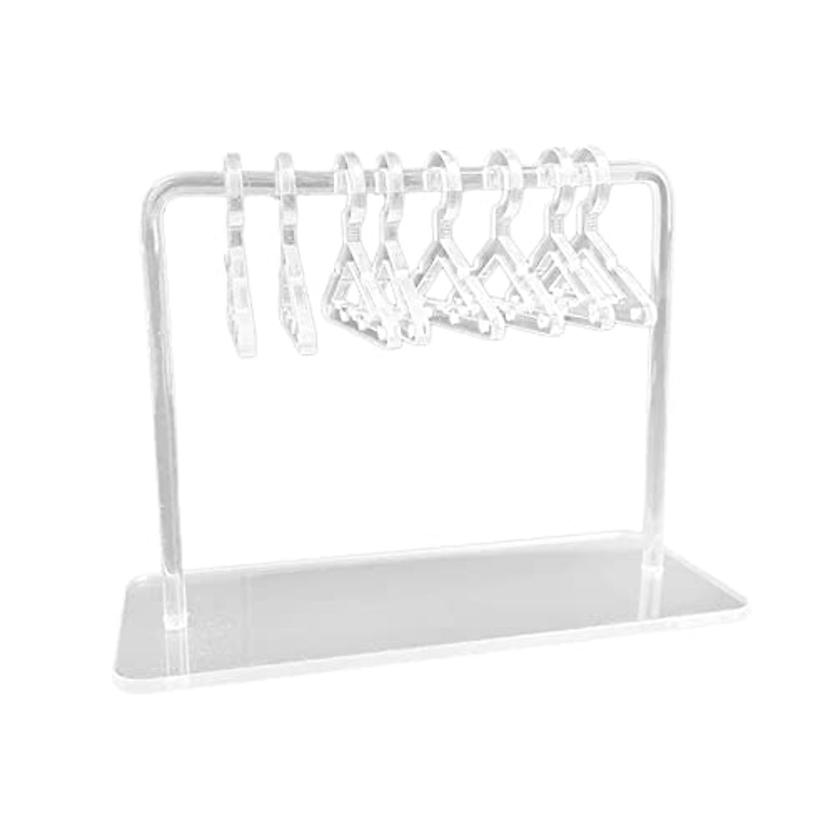UGPLM Earring Hanger Earring Holder Stand Photography Display Props Coat Hanger Earring Rack Earring Organizer for Desktop Closet Vanity Table, Clear