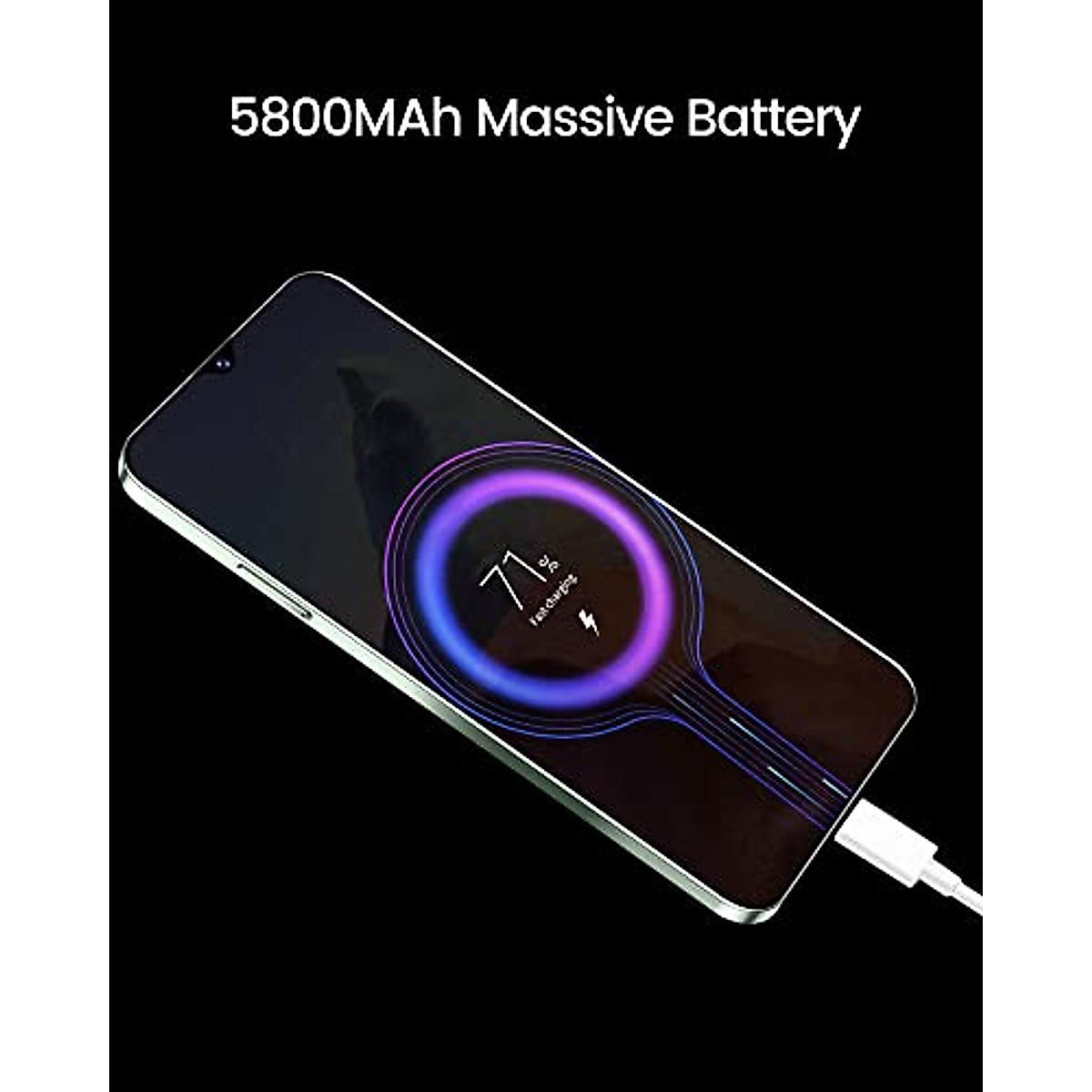 Echoamo M13 Pro 5G Unlocked Cell Phone - 6.8" FHD+Display 5G/4G Android Smartphone,Dual SIM,64MP+13MP+8MP Triple Camera, 5800mAh Battery - 4GB+128GB