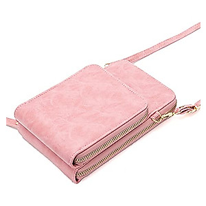 ISYSUII Crossbody Bags for Women for Samsung Galaxy A71 Cell Phone Wallet Purse with Credit Card Holder Adjustable Shoulder Strap Leather Handbag Clutch for Women Girls Gift,Black