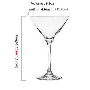 Hyperspace Cocktail Martini Glasses, Set of 6