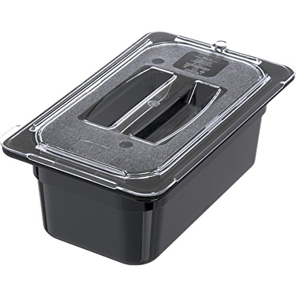 Carlisle FoodService Products 10290U07 StorPlus Quarter Size Polycarbonate Universal Handled Food Pan Lid, Clear