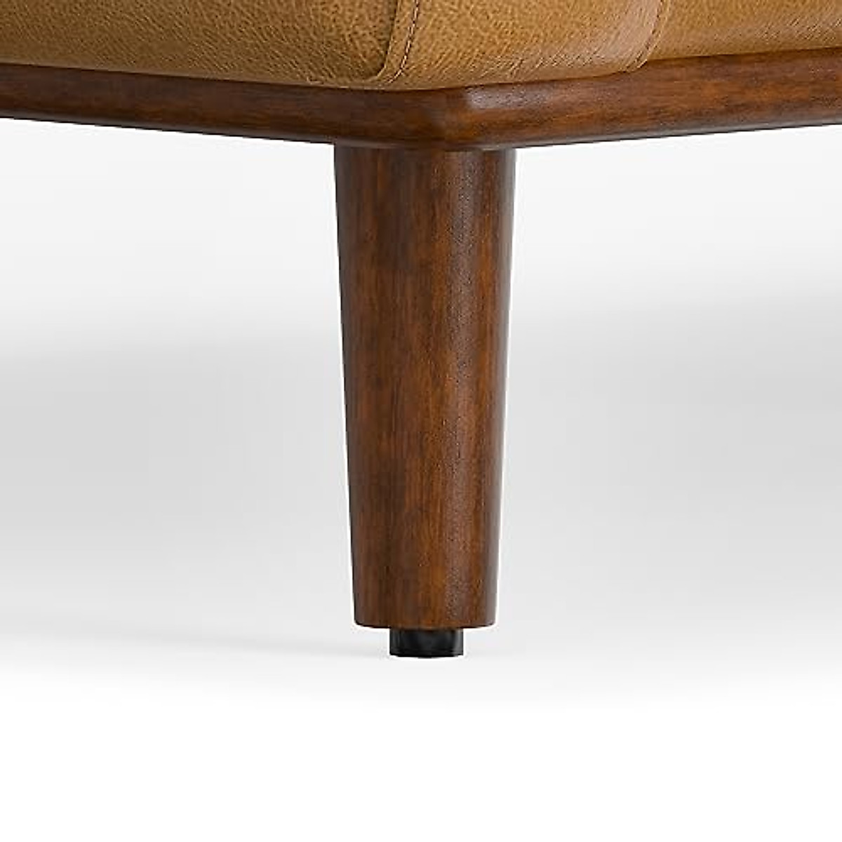 SIMPLIHOME Morrison Mid-Century Modern 72 Inch Wide Sofa in Sienna Genuine Leather, For the Living Room and Family Room