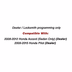 KeylessOption Keyless Entry Remote Control Uncut Car Ignition Key Fob Replacement for KR55WK49308