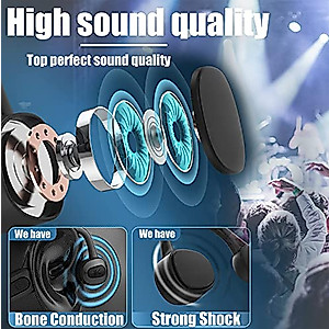 ESSONIO Bone Conduction Headphones Swimming Headphones Bluetooth IPX8 Waterproof Headphones for Swimming Bone Conduction Headphones with Microphone, 16G Memory (Gray New)