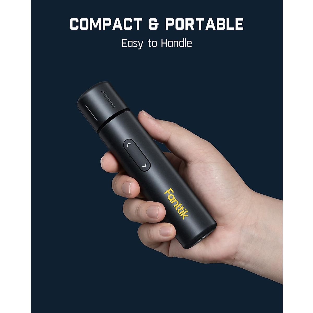 Fanttik S1 Capsule 3.7V Cordless Screwdriver, Electric Screwdriver, Max 5 N.m, 320 RPM Motor, 5 Pcs Double-Ended Bits, Compact Design, LED Light, 1/4''Hex, Idea Tool for Furniture, Appliances-Grey