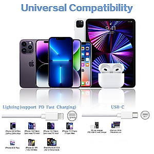 Fun Gift USB C to Lightning Cable MFi Certified 6FT Fast Charging Type c to Ligh tning Cable Fast Charger Power Delivery for iPhone 16 15 14 13 12 11 Pro Max Xr Xs X 8 and More