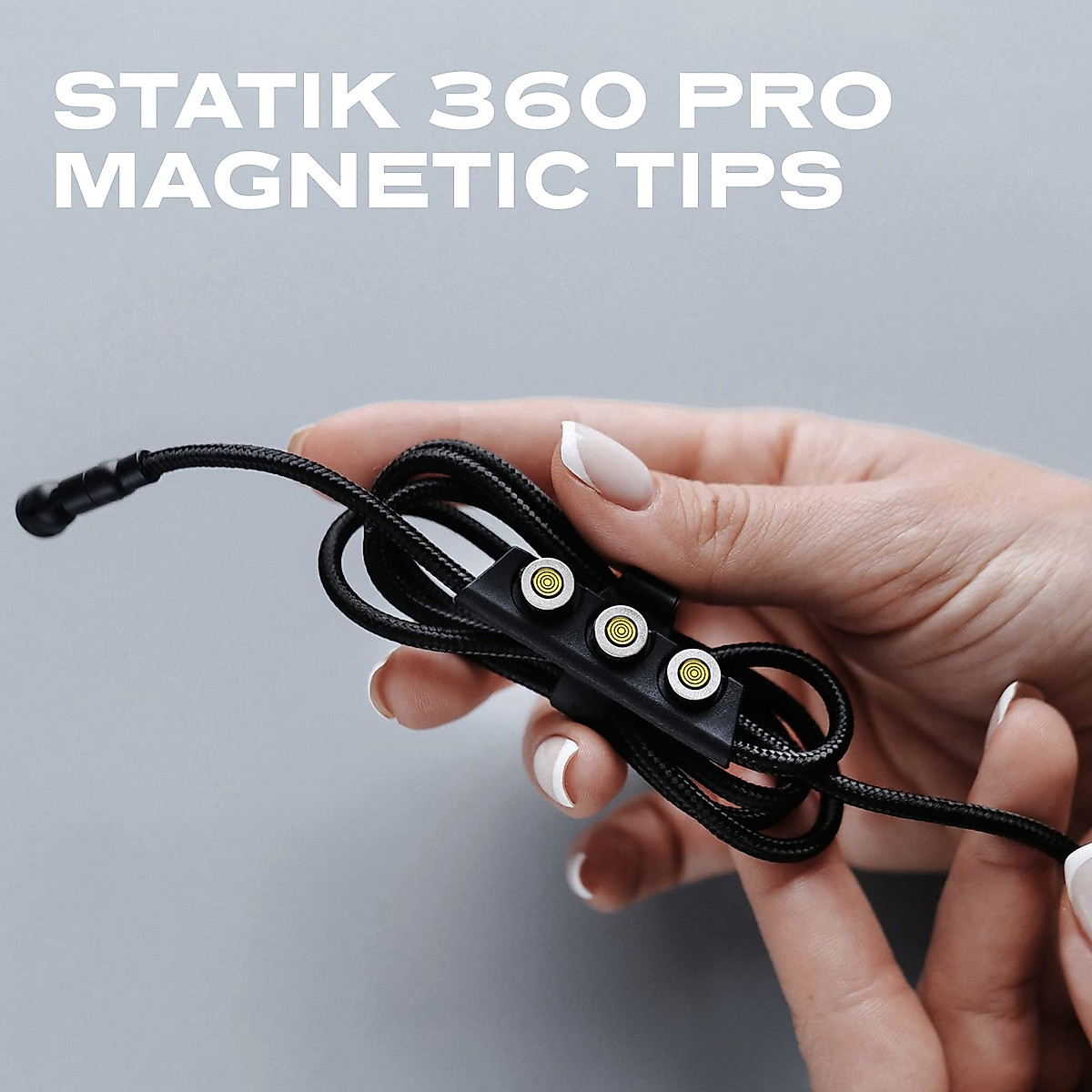Statik 360 Pro Magnetic Connectors Tips for Fast Charging - Only Compatible with Statik360 Pro Magnet Phone Charger Cable - 3-Pack Includes Type USB C Magnetic Adapter - Compatible with USB C Devices