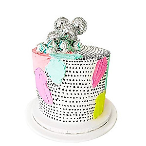 HONBAY 12PCS Mirror Disco Ball Tree Ornament Decoration with Fastening Strap for Home and Party (1.1 Inch)