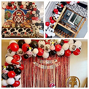 Cow Party Decorations-Cow Balloon Garland Arch Kit for Cowboy Cowgirl Party Decorations Baby Shower Animal Birthday Party Suppllies