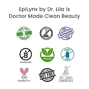 EPILYNX Long Lasting Waterproof Liquid Eyeliner with Precision Tip | Gluten and Allergen Free, Vegan Eyeliner Pencil |2mL| Black by Dr. Liia