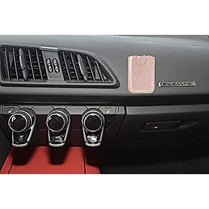 Phone Card Holder RFID Blocking Sleeve, Pu Leather Back Phone Wallet Stick-On Pull up 5 Card Holder Universally Pocket Covers Credit Cards Cash for iPhone/Android/Samsung/All Smartphones(RoseGold)