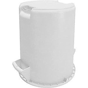 Carlisle FoodService Products Bronco White 10 Gallon Round Waste Bin Trash Container - 84101002 - Pack of 6