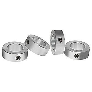 AZSSMUK 5/8" Bore Solid Steel Style Zinc Plated Set Screw Shaft Collars for Lawn Tractor,Garage Doors