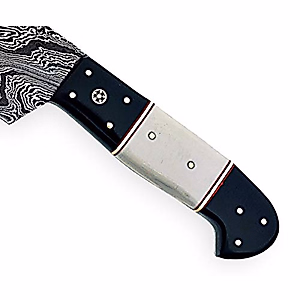 Professional Handmade Chef kitchen Knife 12 Inch Genuine Damascus Kitchen Cutlery Knife Damascus Steel Cutting Vegetable Meat Cleaver Kitchen Damascus Chef Knife, Great Gift CHF-29