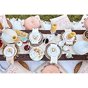 Mud Pie Floral Platter, Round, 12" dia