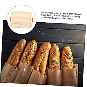 HONMEET Bread Mold French Bread Loaf Hot Dogs Bun Cookie Oven Bread Baking Tray Baguettes Perforated Pan Kitchen Cooking Tray French Bread Mould Silicone Bread Baking Mold Perforation Pan
