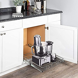 HOLD N' STORAGE Pull Out Cabinet Organizer, Heavy Duty-w/Lifetime Limited Warranty-20”Wx21”D- Requires At Least a 21-1/4” Cabinet Opening, Steel Metal Cabinet Drawers Slide Out, Chrome Finish