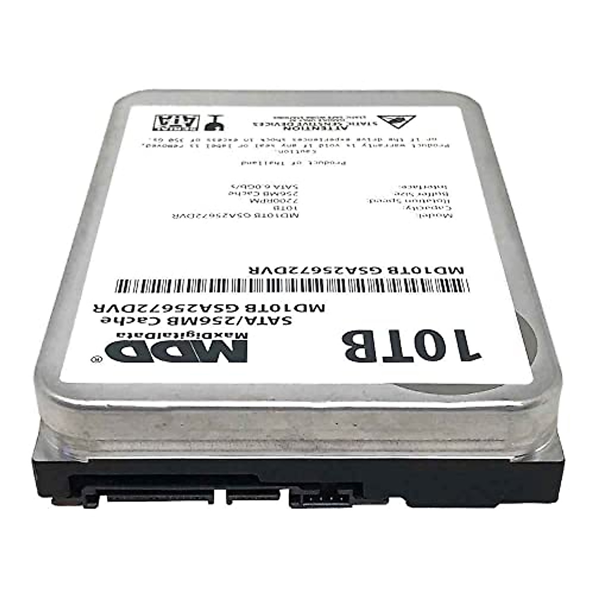 MDD 10TB 7200 RPM 256MB Cache SATA 6.0Gb/s 3.5inch Internal Hard Drive for Surveillance Storage (MD10TGSA25672DVR) - 3 Years Warranty