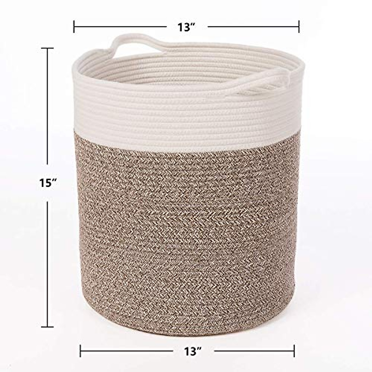 Goodpick Woven Laundry Basket Toy Storage Bin for Blanket (Set of 2)