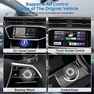 MEVENCO C2 5in1 Car Multimedia Adapter, Apply to Wireless CarPlay and Android Auto, Android 10/HD HDMI Output, Fit for OEM Wired CarPlay Cars Model After 2017, Plug & Play, Fast Speed Low Latency