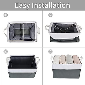 GRANNY SAYS Bundle of 4-Pack Storage Baskets for Organizing & 1-Pack Hanging Closet Organizer