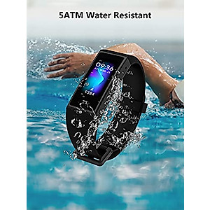 WYZE Band Fitness Tracker with Alexa Built-in, Activity Tracker Watch with Heart Rate Monitor, Smart Fitness Band with Step Counter, Calorie Counter, Pedometer Water Resistant, Black