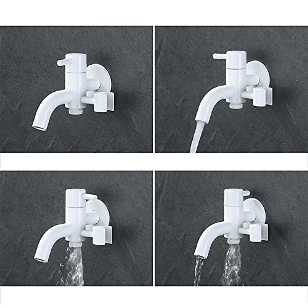 ifgswopq Toilet Douche Spray Kit Handheld Bidet Sprayer Toilet Bidet Shower Hose Brass Cold Water White Wall Mounted Toilet Jet Spray for WC