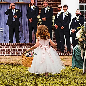 Easter Baskets for Kids | Small Picnic Basket | Wicker Baskets for Gifts Empty | Flower Basket | Small Wicker Basket with Handle for Easter, Egg Gathering, Kids Toy, Valentine’s, Birthday, Honey