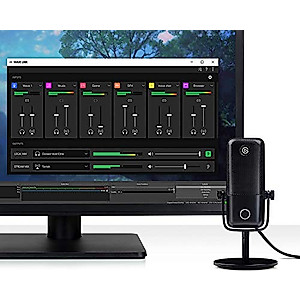Elgato Wave:1 - Premium Cardioid USB Condenser Microphone for Streaming, Gaming, Home Office, Free Mixer Software, Sound Effect Plugins, Anti-Distortion, Plug & Play, Mac/PC, Stream Deck compatible