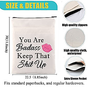 LQRI Funny Badass Gift You are Badass Keep That Shit Up Best Friend Book Sleeve with Zipper Badass Friendship Gift…