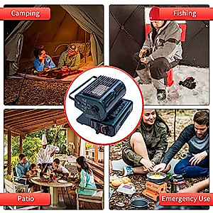 Hotaitai Outdoor Butane Heater Portable Propane Heater Adjustable Outdoor Gas Heaters with Convenient Handle for Ourdoor Camping Job Site Hunting and Tailgates CE Certified,Green…