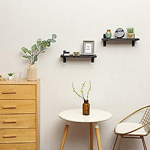 PENGKE Floating Wall Shelves Set of 2,Wall Mounted Floating Shelves Ledge 16 Inch Long, Picture Shelving Ledge with Storage, Modern Design for Home Decor