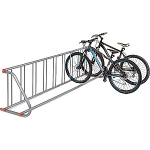 Global Industrial 111" L All-Steel Grid Rack, 9 Bikes, Powder Coated Steel