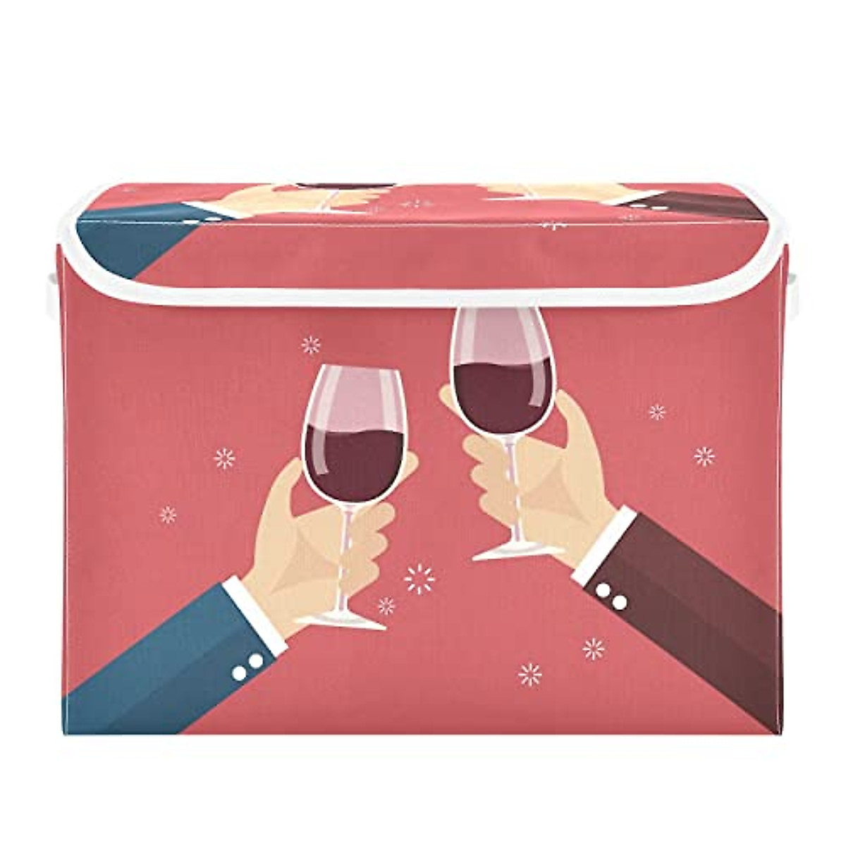 RunningBear Party Celebration Large Storage Bins with Lid Collapsible Storage Bin Shelves Basket Towel Storage for Closet Shelf Car