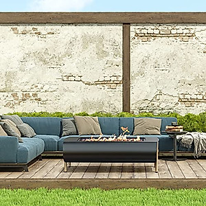 Onlyfire Stainless Steel Fireplace H-Burner for Natural Gas & Propane Fire Pit and Fireplace, 30 x 6 Inch Rectangular DIY Firepit H Burner for Indoor and Outdoor, BTU Max 150,000