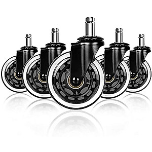 CINEYO Set of 5 Office Chair Caster Wheels & 7 Pc's Airtight Food Storage Container
