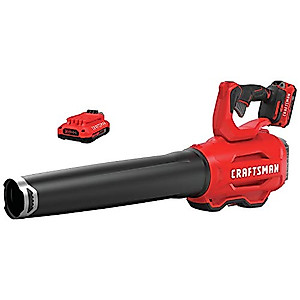 CRAFTSMAN V20 Cordless Leaf Blower, Variable Speed, Up To 100 MPH, with 2 Batteries and Charger (CMCBL720D2)