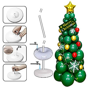 Balloon Column Kit, 5 feet Balloon Stand Tower with Base Pole PVC Pipe & Balloon Sticks Rings for Weddings Birthday Christmas Party Decorations, 2 Set