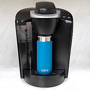 Mira 7 oz Insulated Small Thermos Flask | Kids Vacuum Insulated Water Bottle | Leak Proof & Spill Proof | Blue Denim