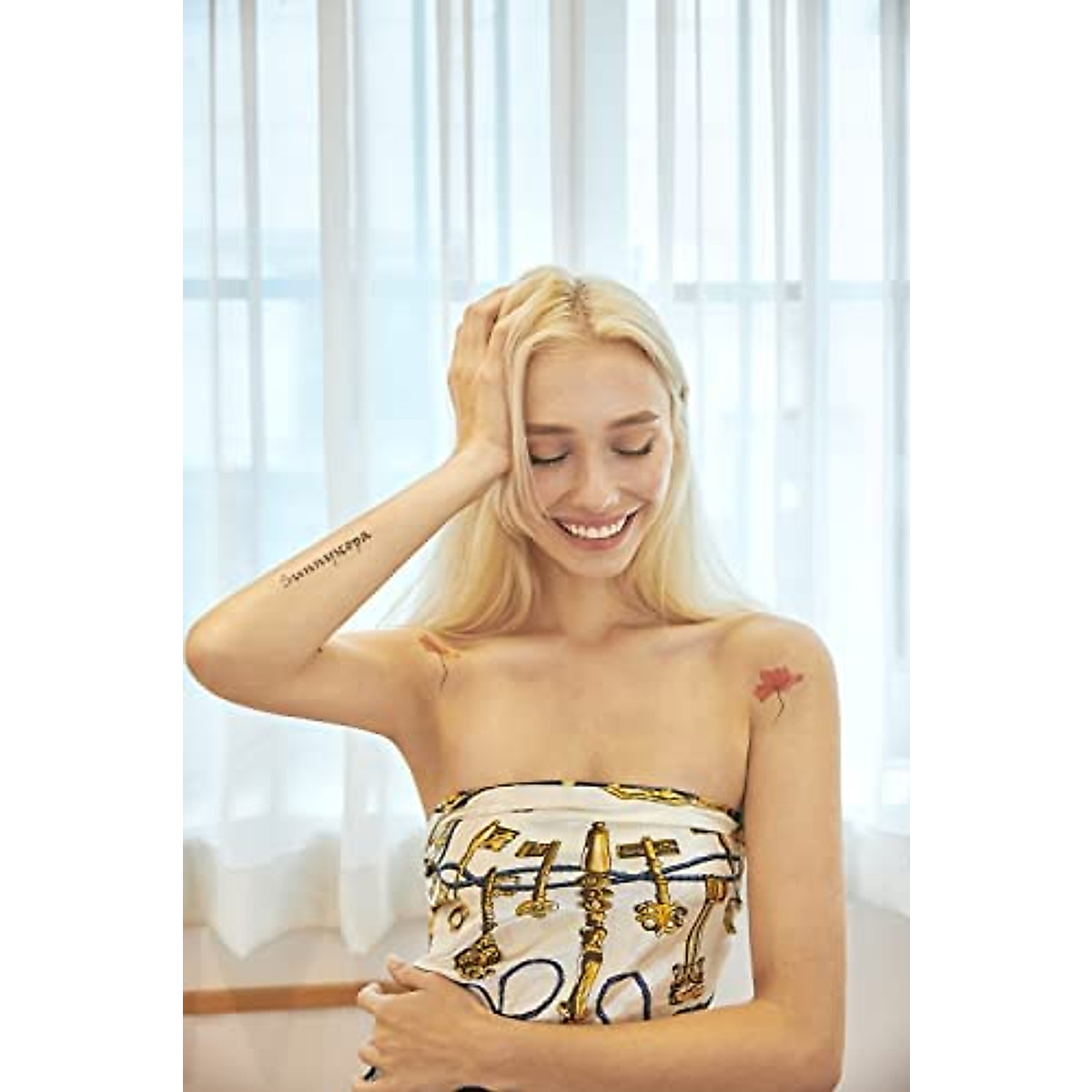 Sunnyscopa Printable Temporary Tattoo Paper for INKJET printer - US LETTER SIZE 8.5"X11", 10 SHEETS - DIY Personalized Image Transfer Sheet for skin - Custom Waterslide Decal Stencil Henna