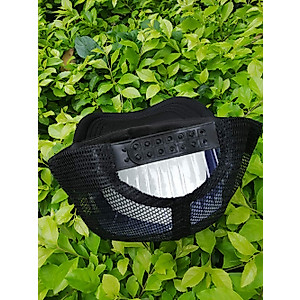 Ocean Shark Floral Sea Fish Youth Adjustable Mesh Hats Baseball Trucker Cap for Boys and Girls (One Size, Black 1)